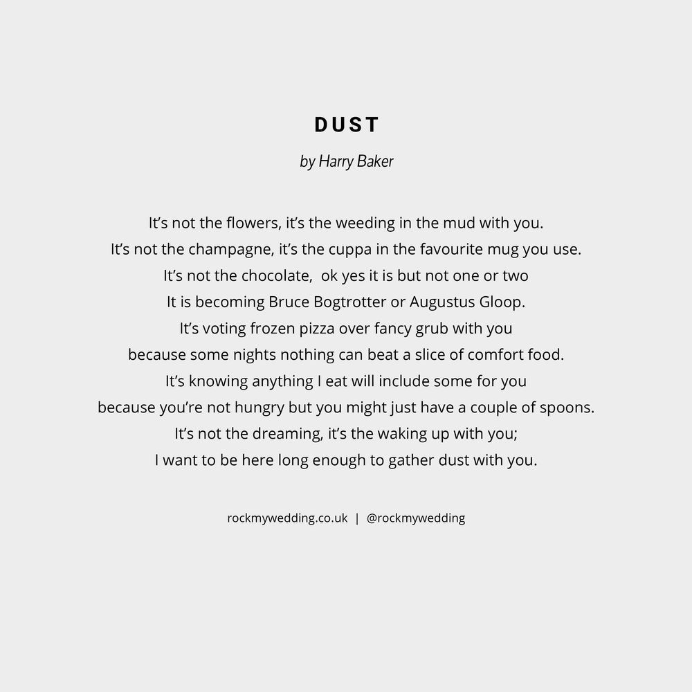 Dust by Harry Baker Spoken Word Wedding Poem