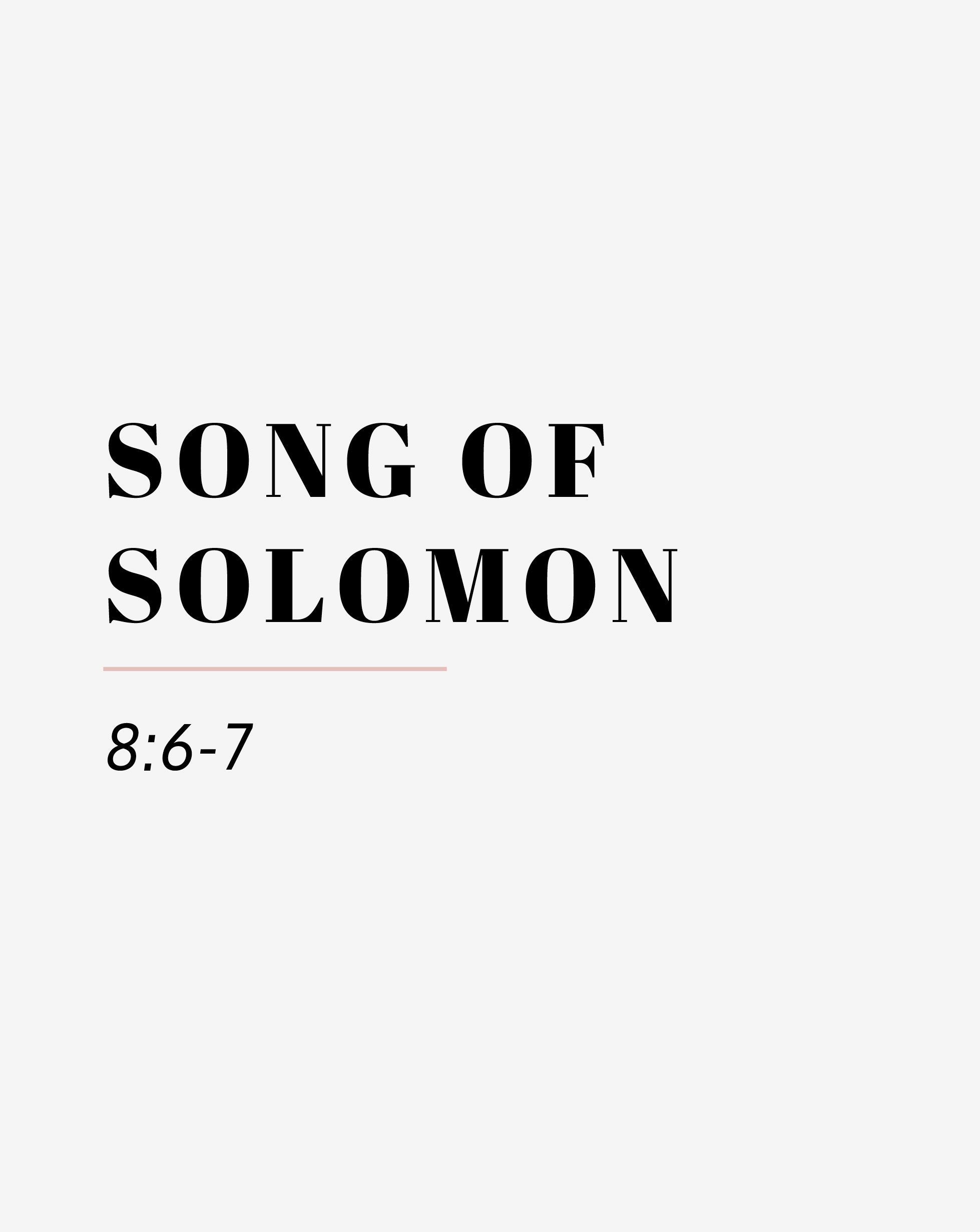 Song of Solomon 8:6-7 Religious Wedding Reading