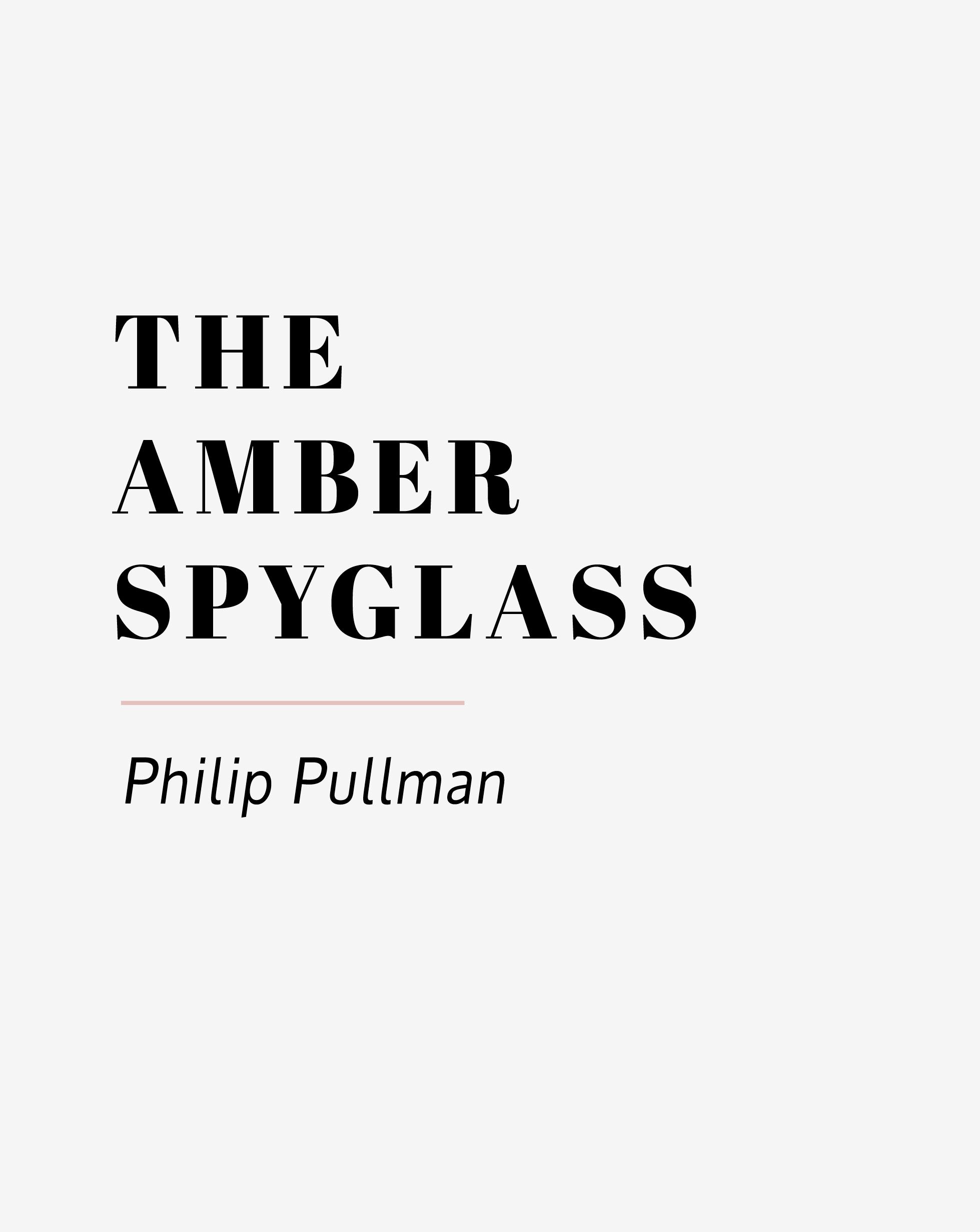 The Amber Spyglass by Philip Pullman Wedding Reading