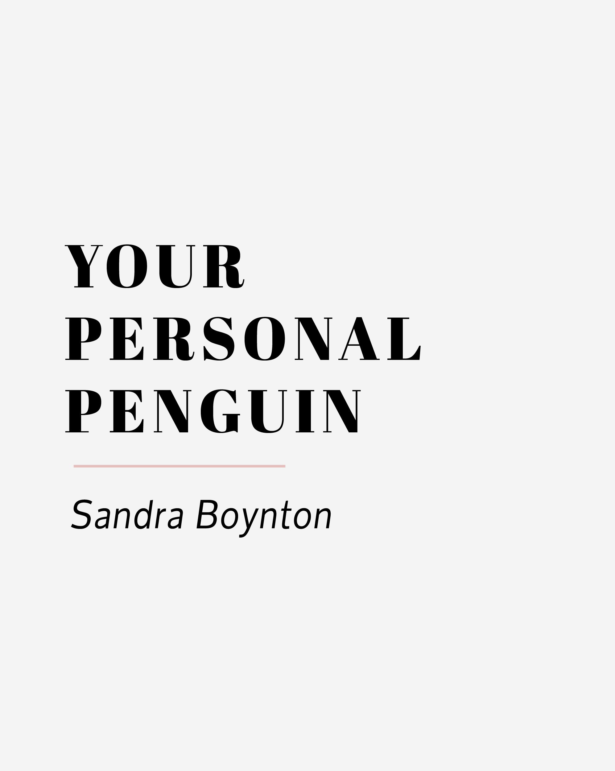 Your Personal Penguin by Sandra Boynton Wedding Reading