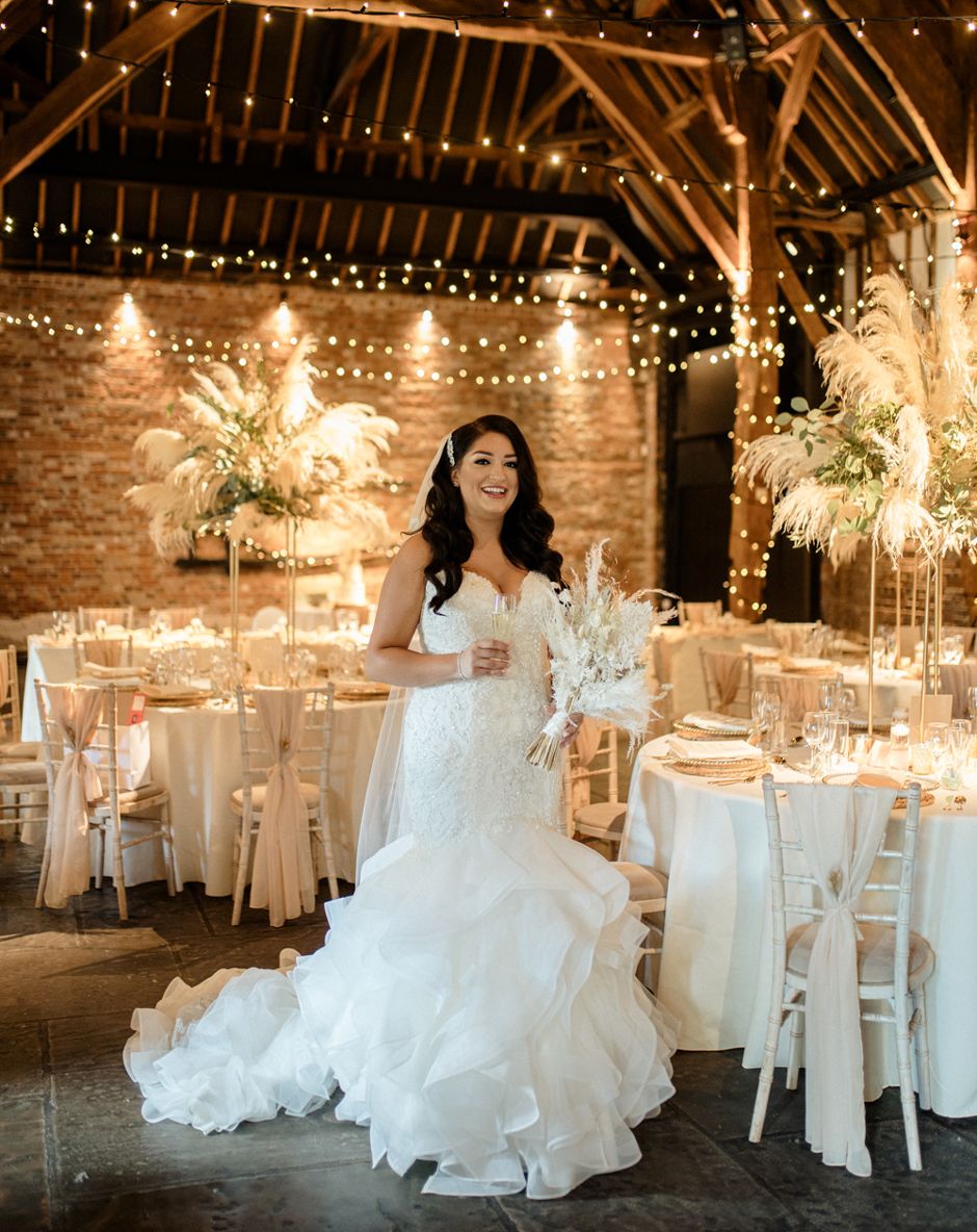 Cooling Castle Barn Wedding with Dried Flowers - Rock My Wedding