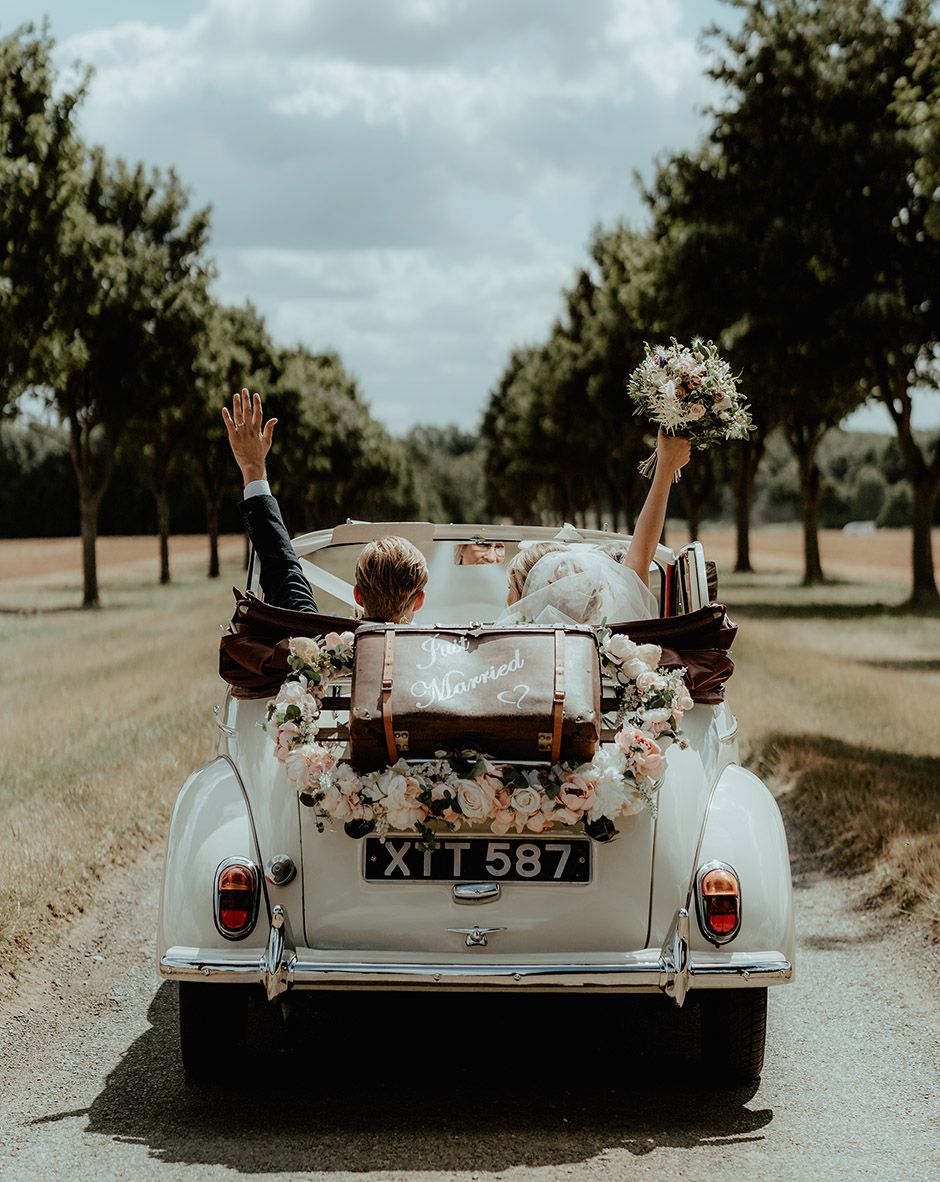 Badminton Estate Marquee Wedding with Lace Wedding Dress
