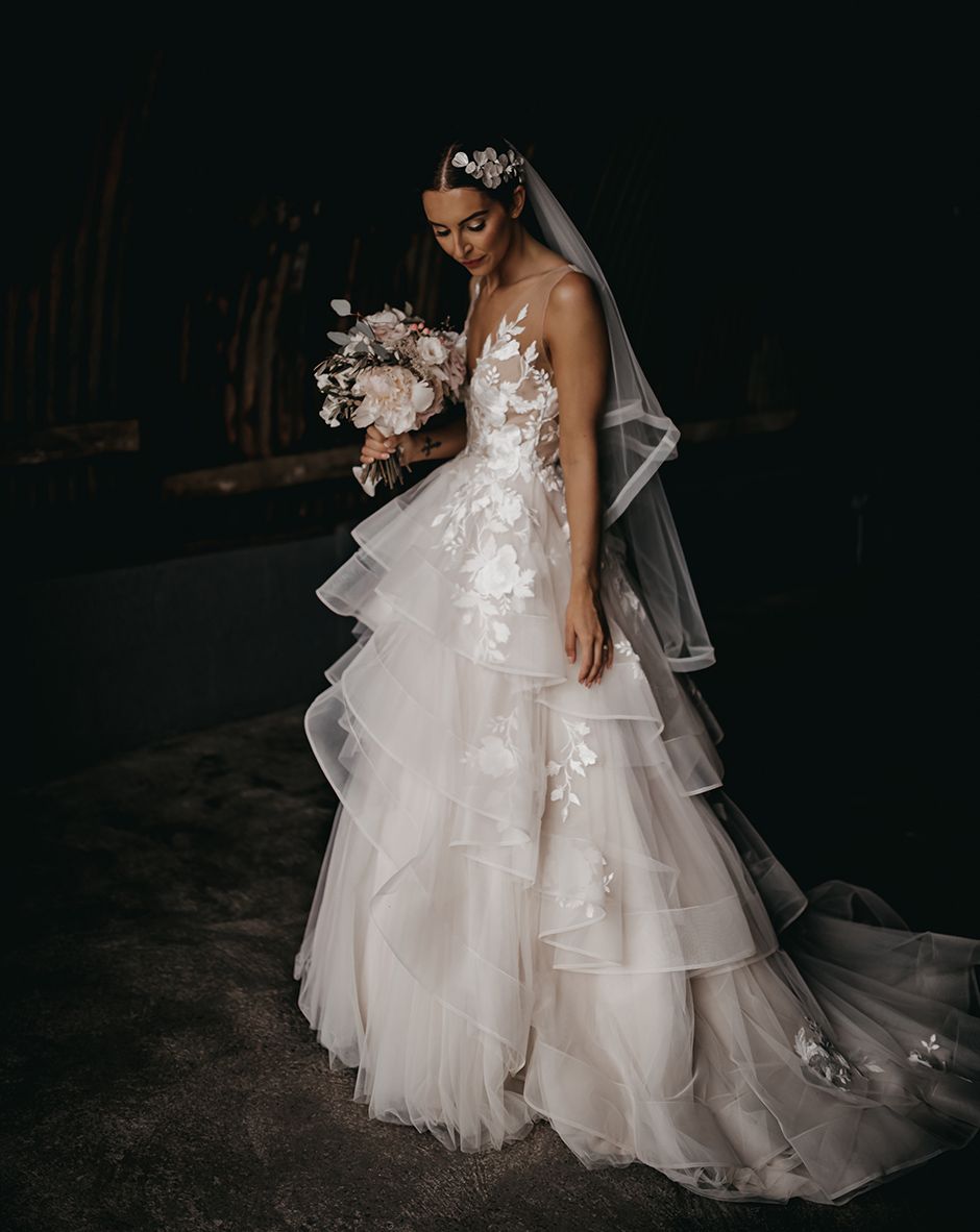Wtoo By Watters Layered Tulle Dress at Anran Wedding With Martini Bar