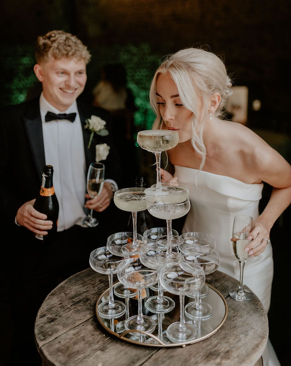 Champagne Tower Inspiration - Rock My Wedding