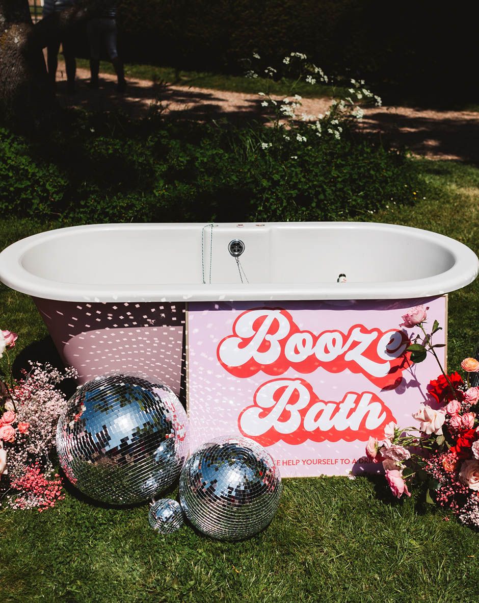 Preston Court Wedding With Booze Bath, Disco Balls & Streamers