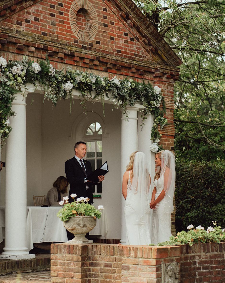 Outdoor ceremony at Micklefield Hall