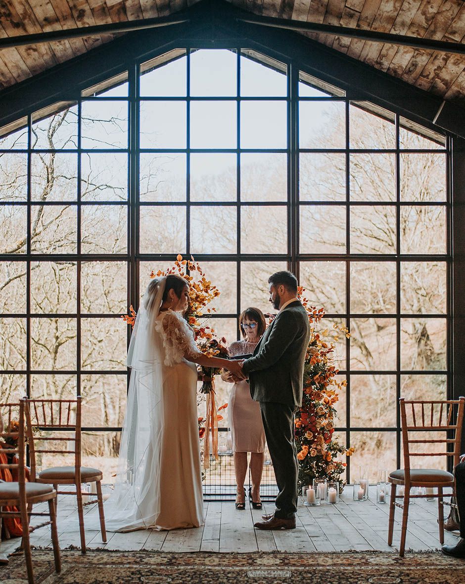 Hidden River Barn Carlisle Autumn Wedding With Orange Colour Scheme
